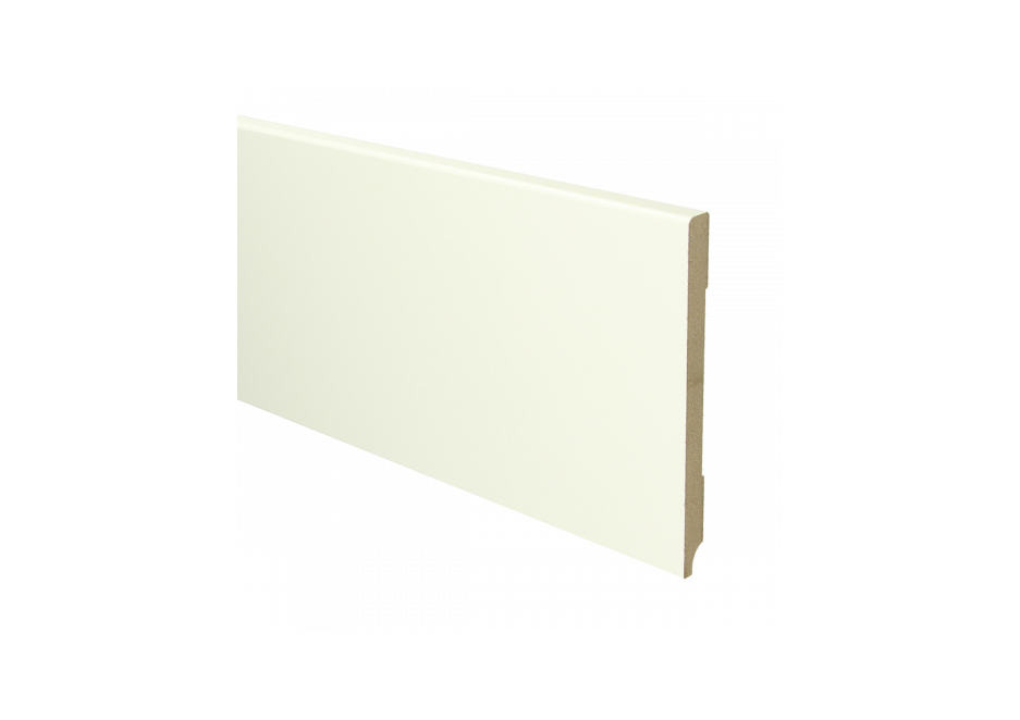 MDF Moderne Plint 12x150mm Wit Voorgelakt RAL9010 | Woodstep